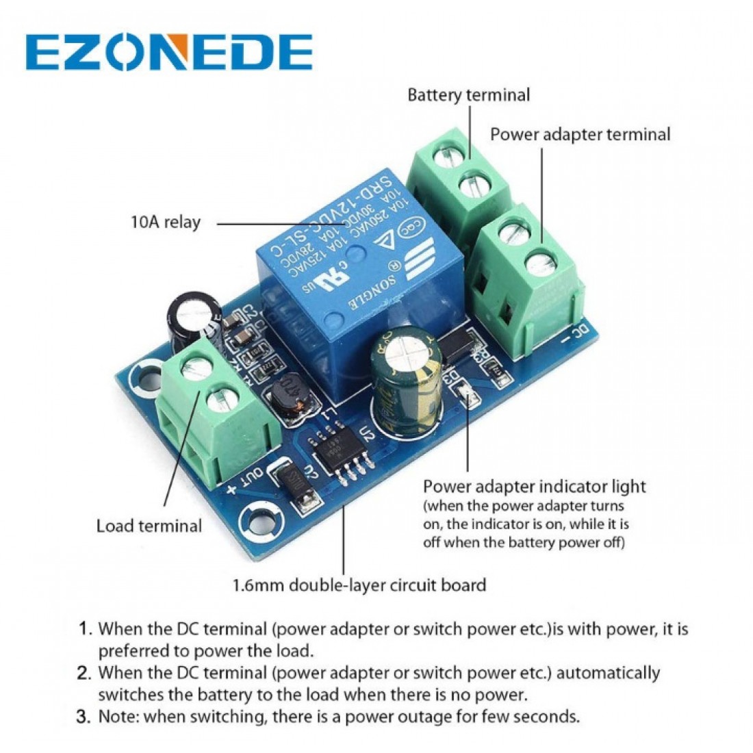YX-X804 Power-OFF Protection Module Automatic Switching Module UPS ...