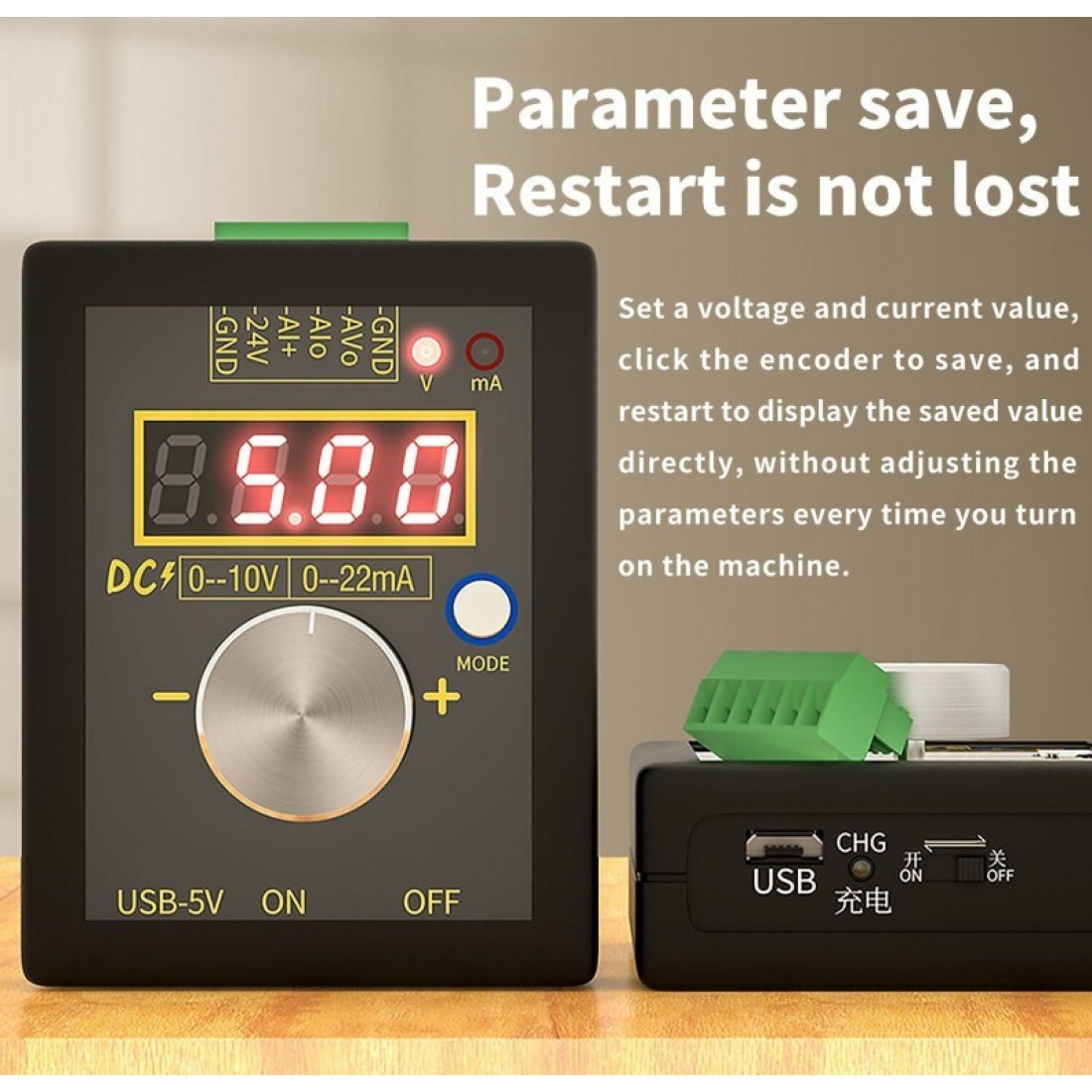 High-precision Digital 4-20mA 0-10V Voltage Signal Generator 0-20mA Current Transmitter Loop ...