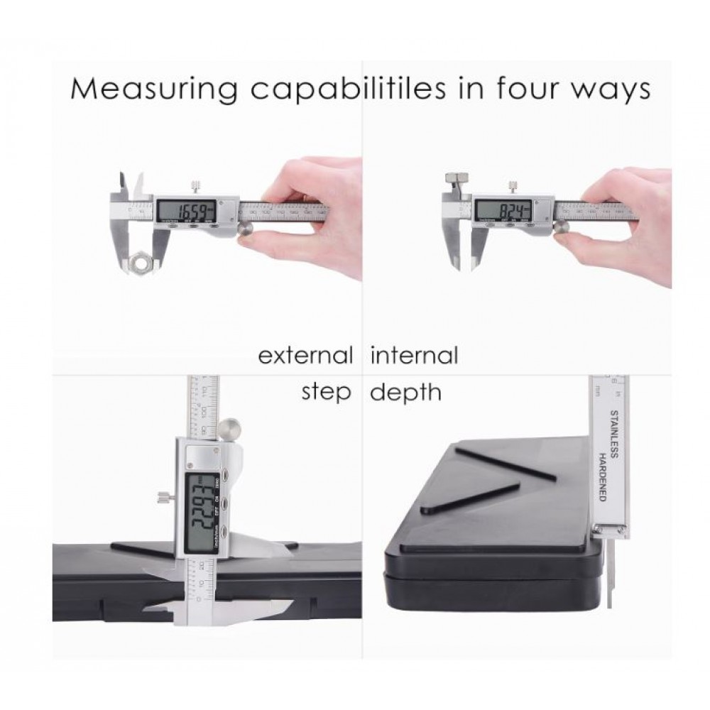 Digital Slide Caliper 12 inch/300 mm Measuring Tool Hardened Stainless ...