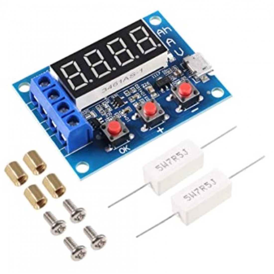 HW-586 1.2v 12v 18650 Li-ion Lithium Battery Capacity Tester Resistance ...