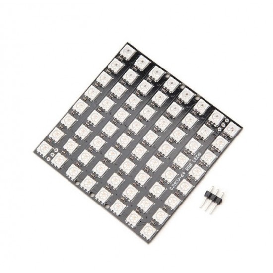 NeoPixel NeoMatrix 8x8 - 64 RGB LED Pixel Matrix WS2812 5050 RGB LED ...