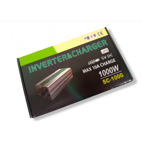 Jongfa 1000W Solar Inverter + Battery Charger USB with Auto Cut Off UPS ...